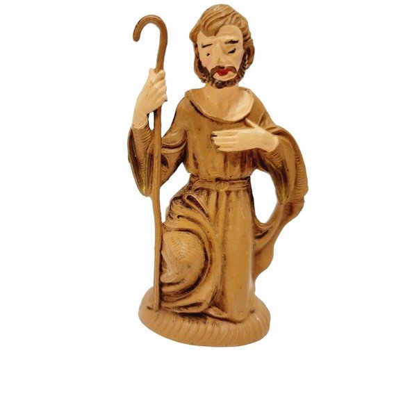 Unbranded | Holiday | Vintage Nativity Joseph With Staff Plastic Made ...